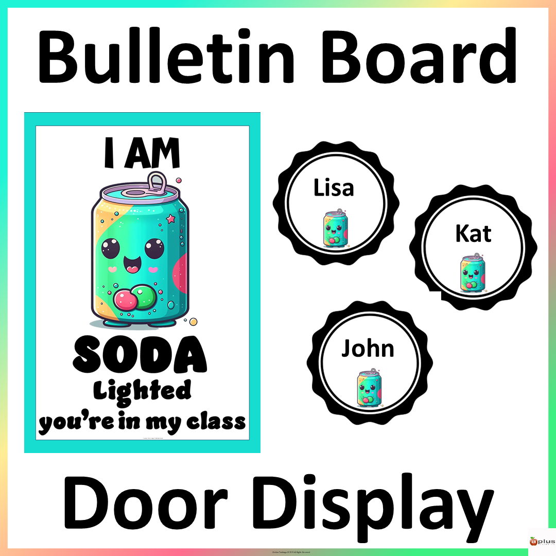 Food Pun Soda Pop Bulletin Board Door Display Decoration Back to School ...