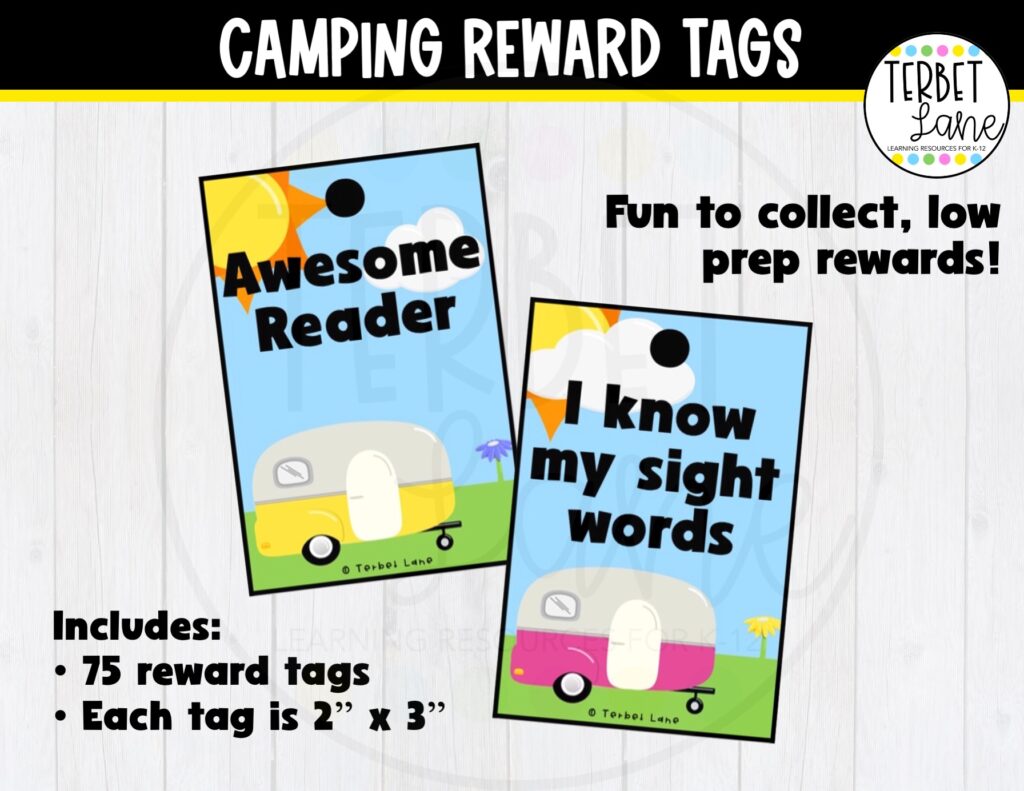 Camping Themed Reward Tags | Made By Teachers