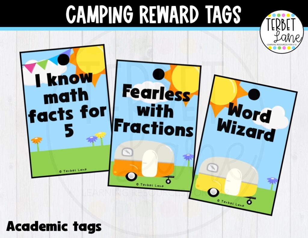 Camping Themed Reward Tags | Made By Teachers