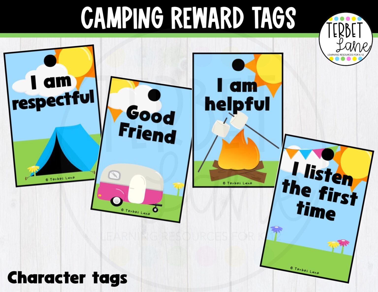 Camping Themed Reward Tags | Made By Teachers