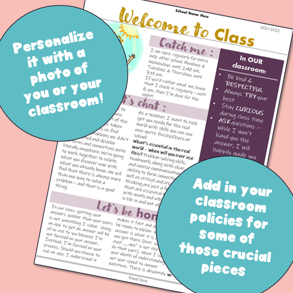 High School Expectations Template | Made By Teachers