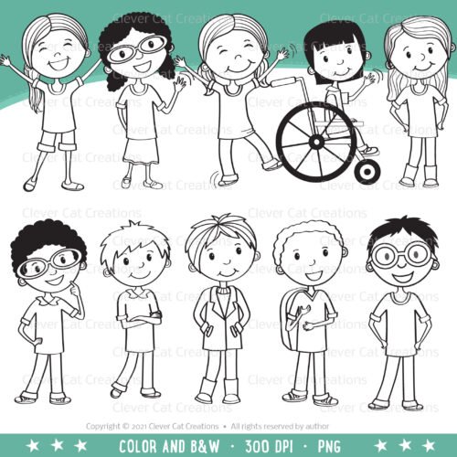 Kids Clip Art 3 | Made By Teachers