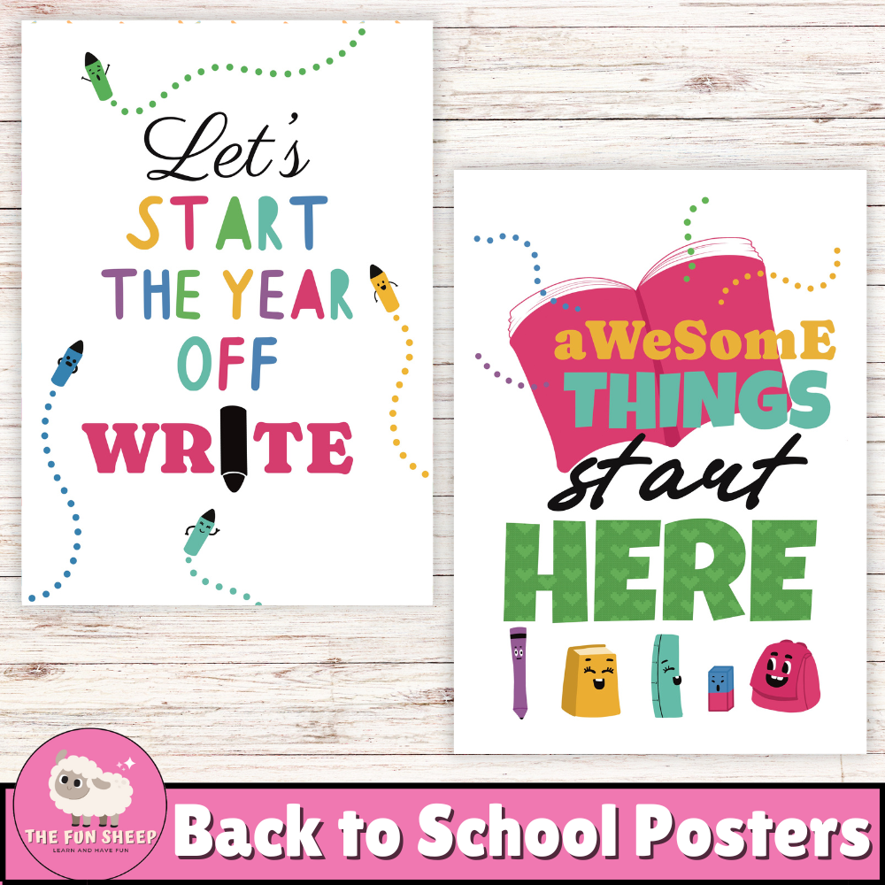 Welcome Back To School Posters | Back to School Classroom Decor Signs ...