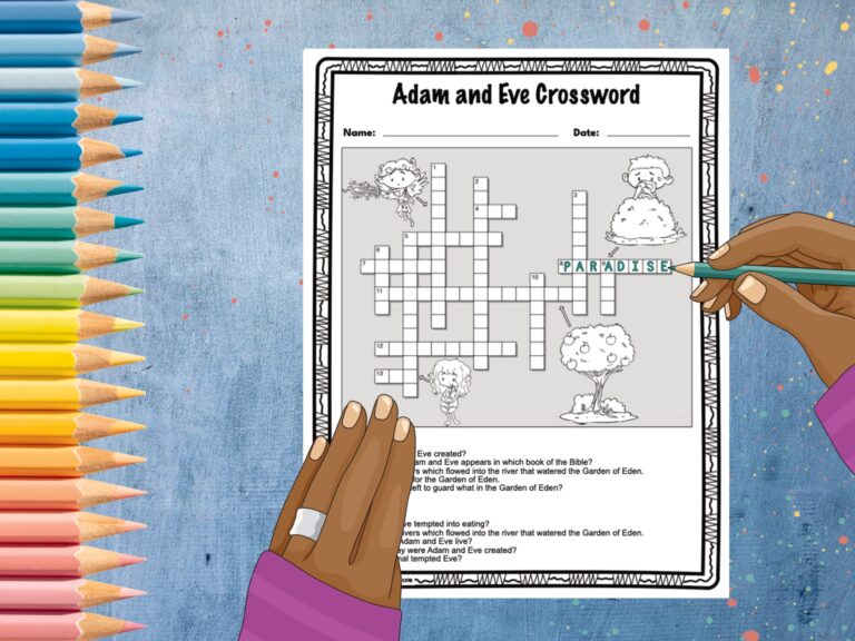 Adam and Eve Word Search and Crossword Puzzle Activity Pack | Made By ...