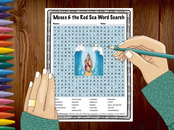 The Story of Moses Word Search and Crossword Puzzle Activity Pack ...