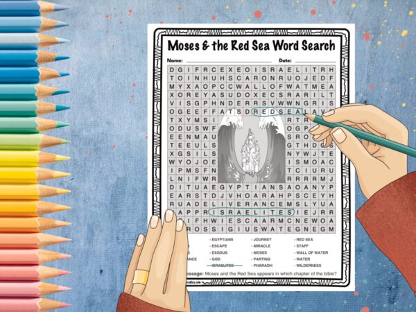 The Story of Moses Word Search and Crossword Puzzle Activity Pack ...