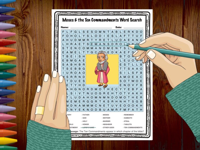 The Story of Moses Word Search and Crossword Puzzle Activity Pack ...
