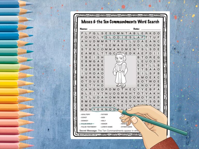 The Story of Moses Word Search and Crossword Puzzle Activity Pack ...