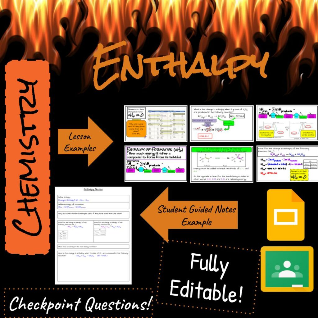 Enthalpy Google Lesson and Guided Notes | Made By Teachers