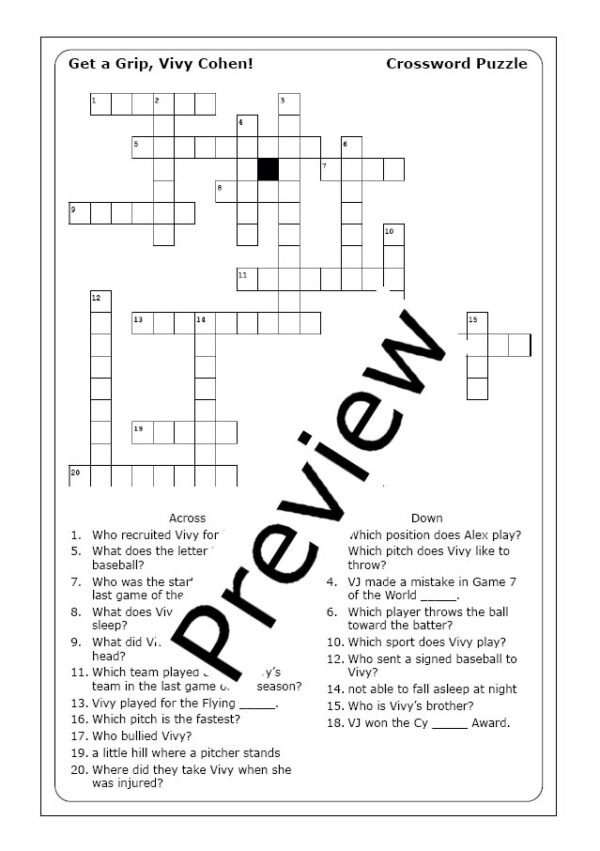 Sarah Kapit "Get a Grip, Vivy Cohen!" worksheets | Made By Teachers