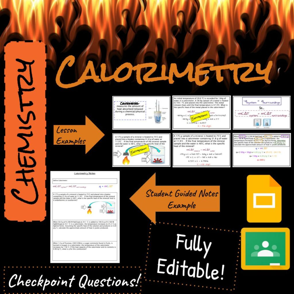 Calorimetry Google Lesson and Guided Notes | Made By Teachers