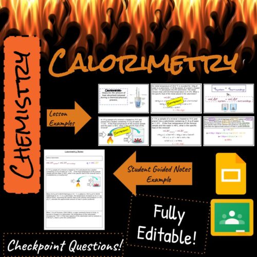 Calorimetry Google Lesson and Guided Notes | Made By Teachers