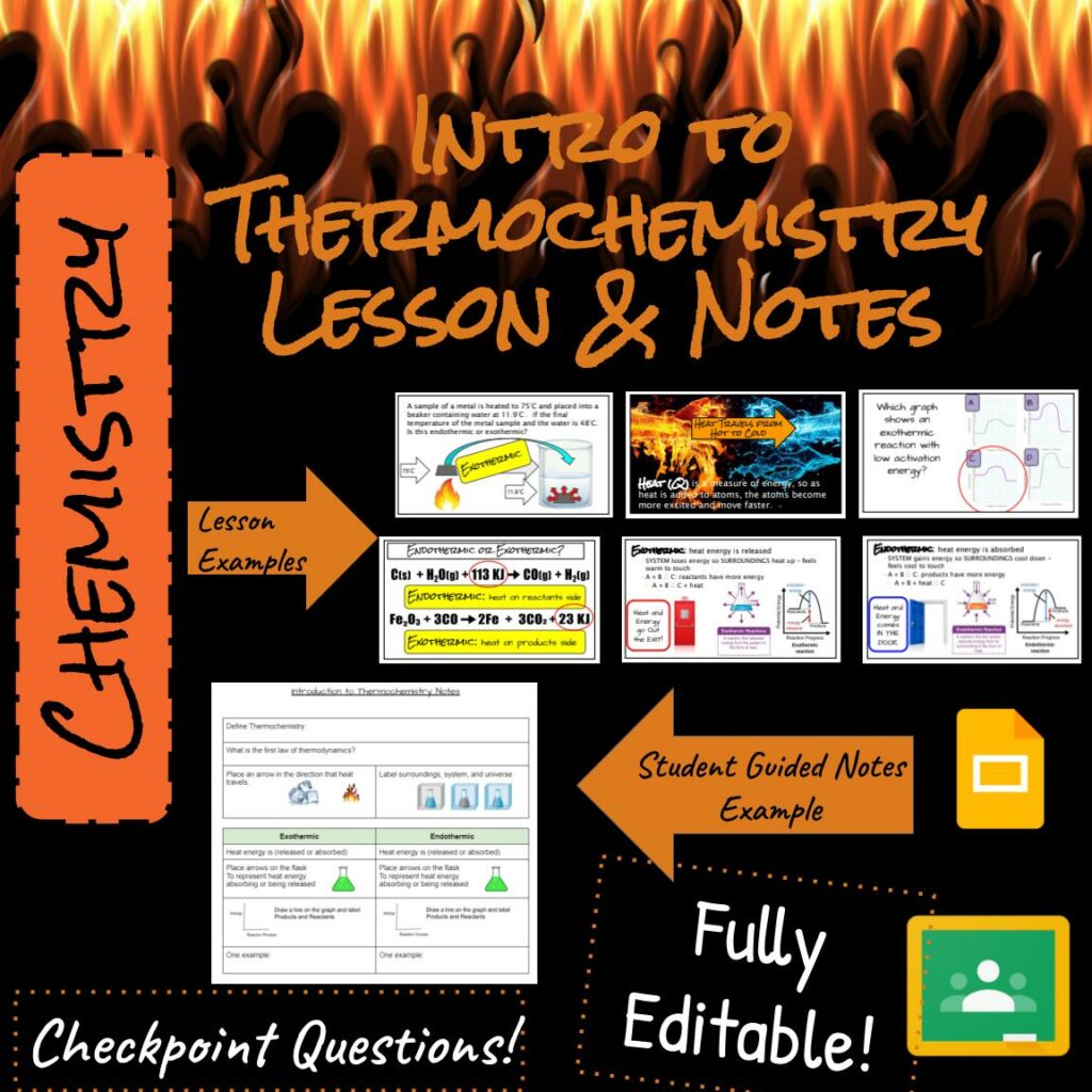 Thermochemistry Google Lesson and Notes Introduction | Made By Teachers