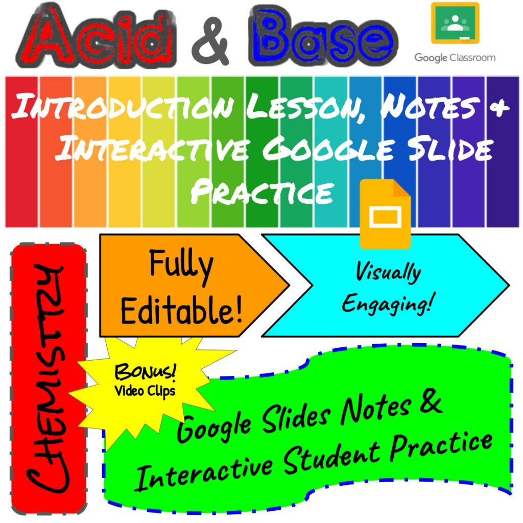 Acids and Bases Intro Google Slide Lesson, Notes, & Google Interactive ...