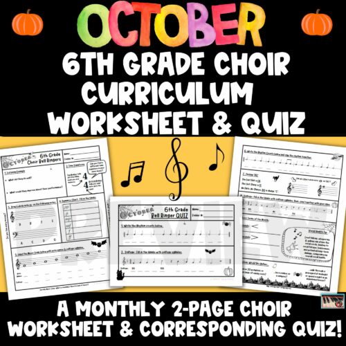 April 8th Grade Choir Curriculum Monthly Worksheet & Quiz | Made By ...