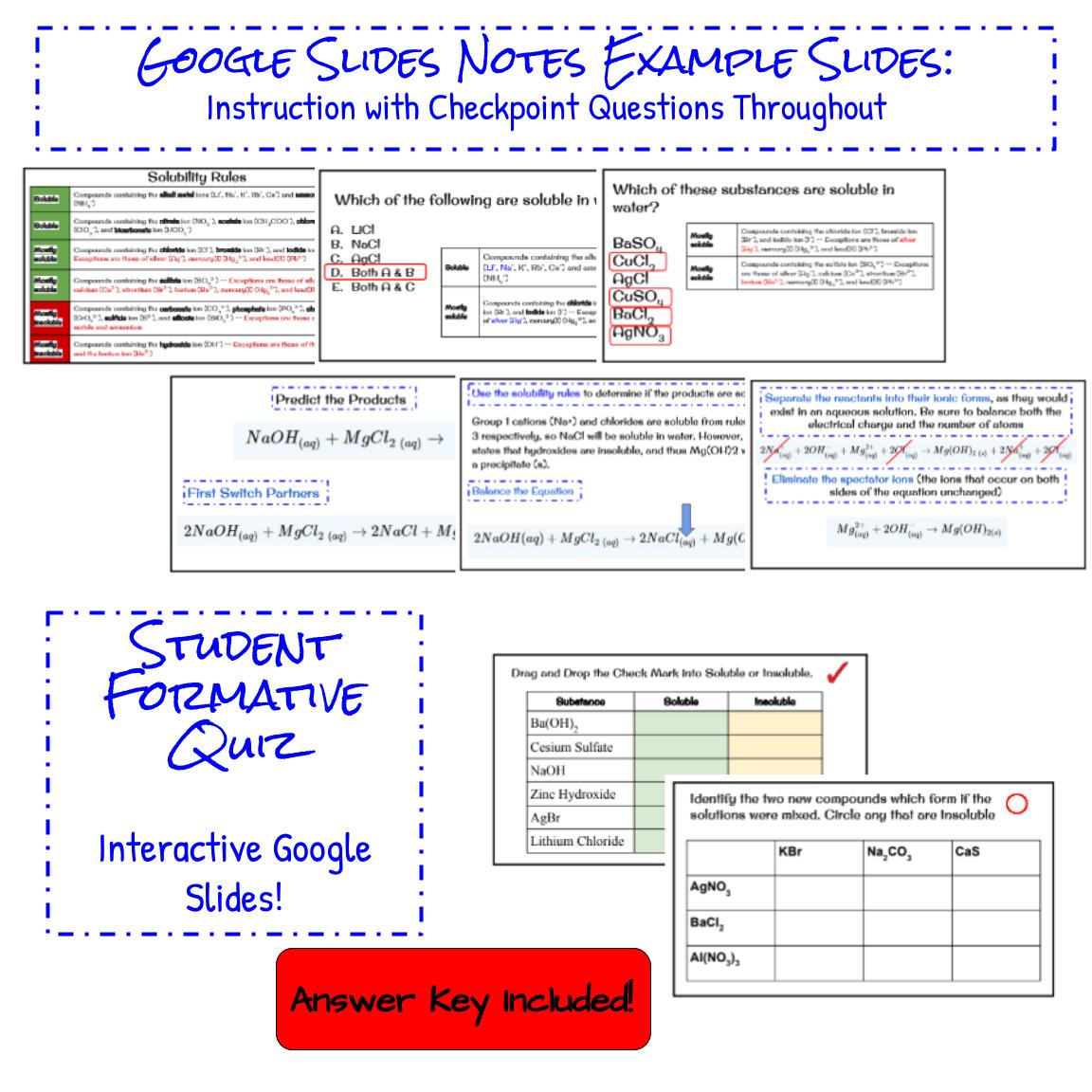 Predicting Products with Solubility Rules Google Slide Notes and ...