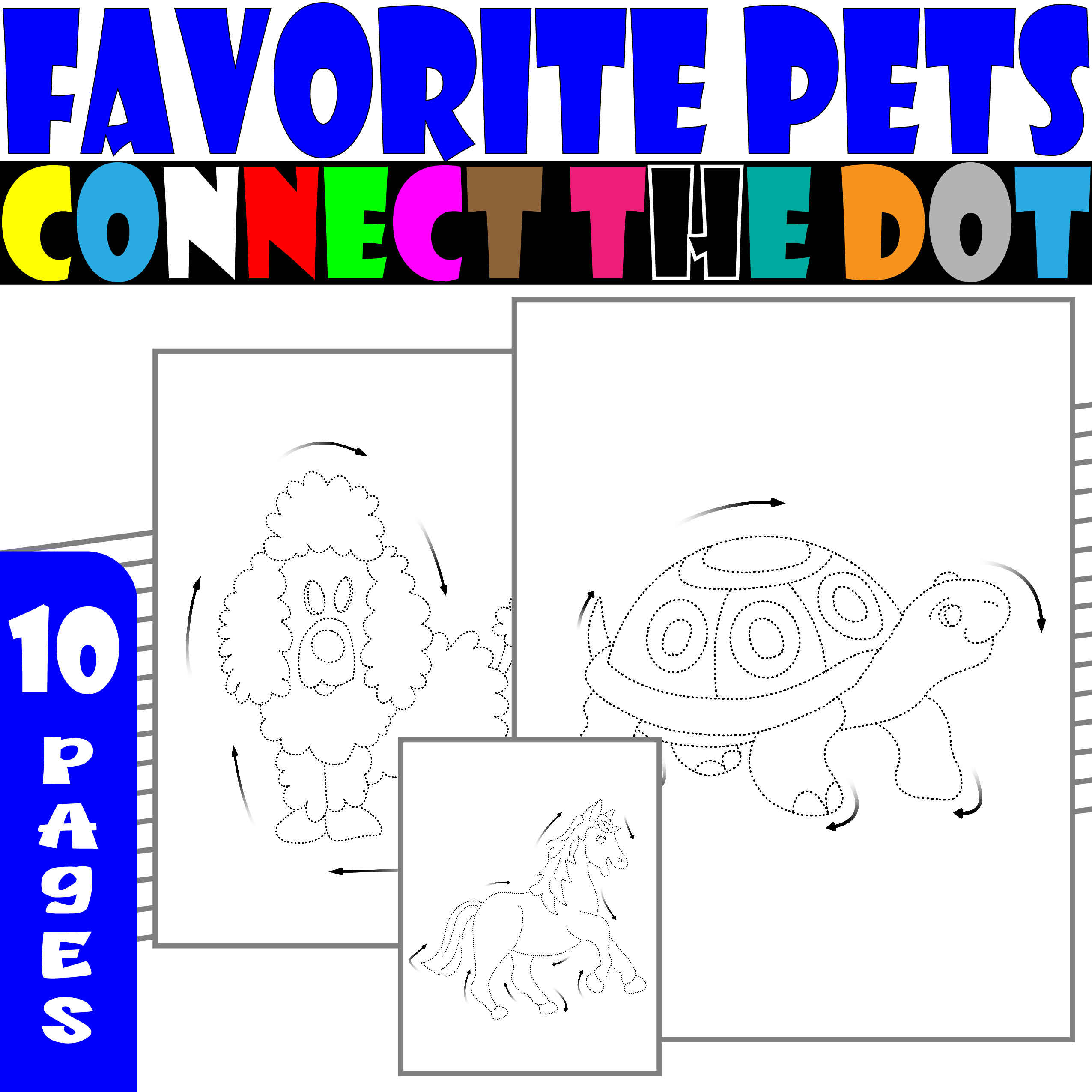 Favorite Pets Connect The Dots for kids , Pets Connect The Dots | Made ...