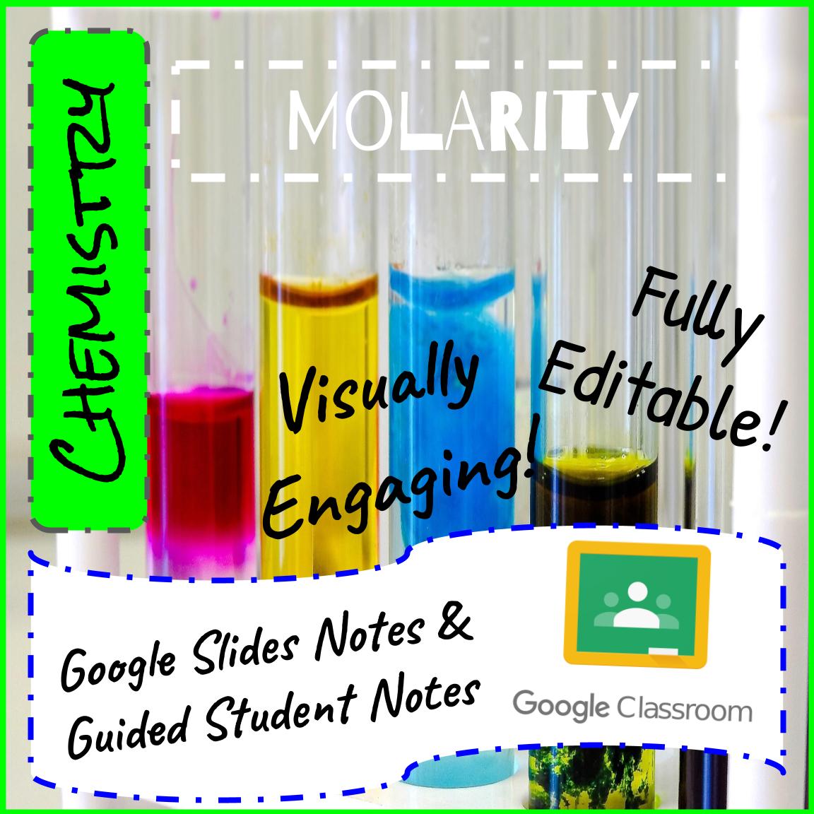 Molarity Google Slides Lesson and Student Guided Notes | Made By Teachers