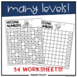 100s CHARTs WORKSHEETS - BLANK, FILL IN, MISSING NUMBERS BACK TO SCHOOL ...