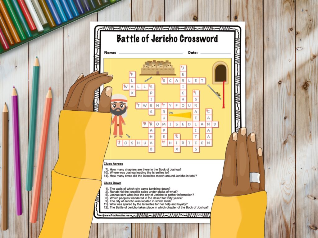 The Battle of Jericho Word Search and Crossword Puzzle Activity Pack ...