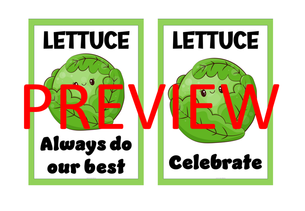 Food Pun Lettuce Bulletin Board Door Display Decoration Editable | Made ...