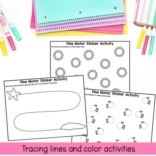 Summer Dot Sticker Fine Motor Activities for Preschool | Made By Teachers