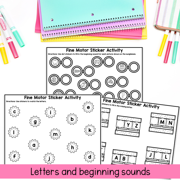 Summer Dot Sticker Fine Motor Activities for Preschool | Made By Teachers