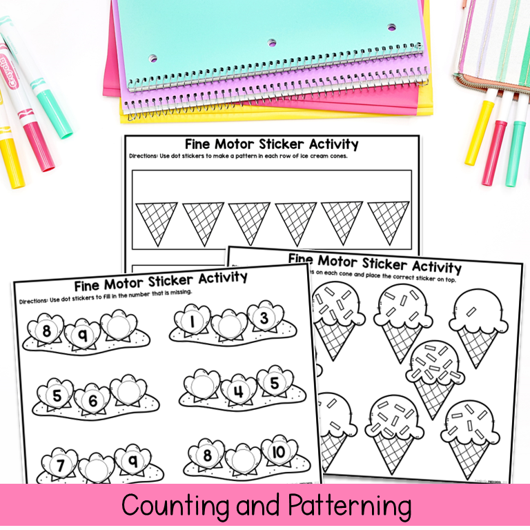 Summer Dot Sticker Fine Motor Activities for Preschool | Made By Teachers