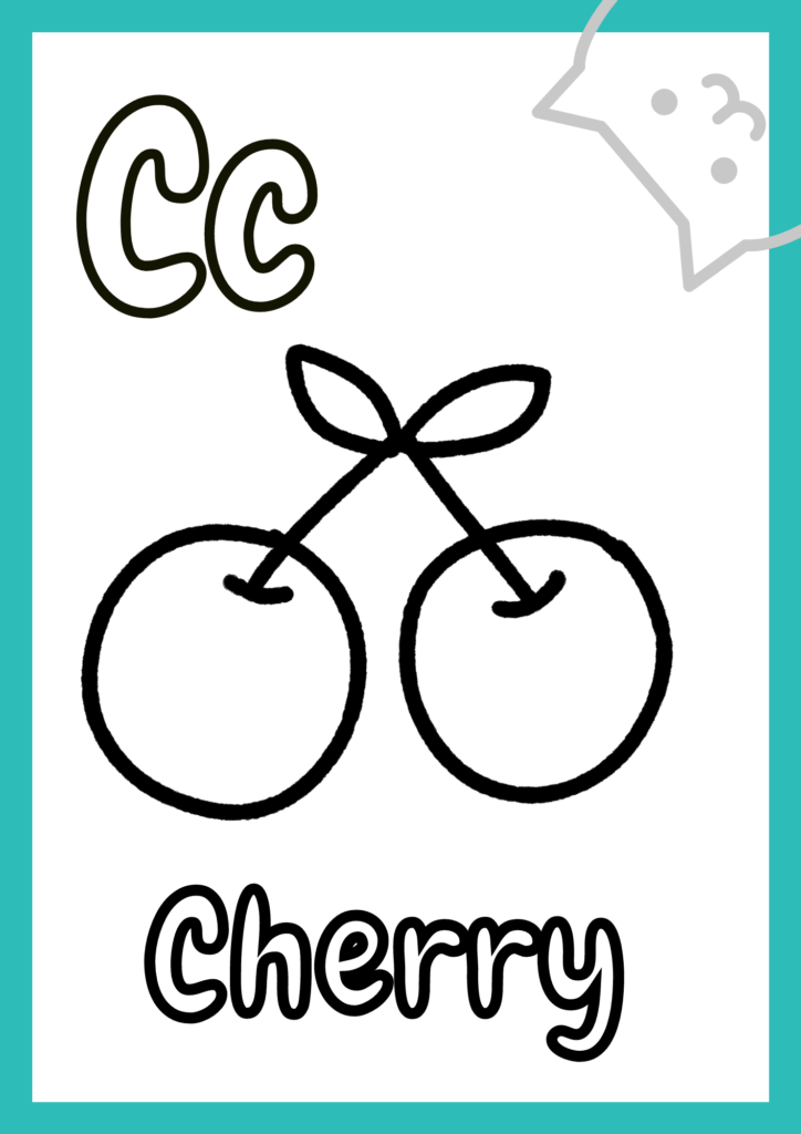 Back To School | Alphabet Coloring Pages | Color And Learn Fruits And ...