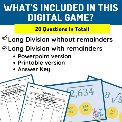 Fourth Grade Long Division Worksheets and Video Game | Made By Teachers