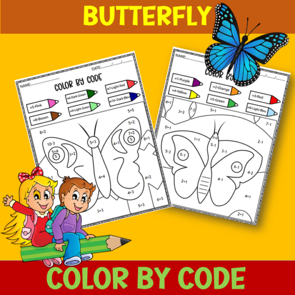Flutter into Learning with Butterfly Color by Code | Made By Teachers