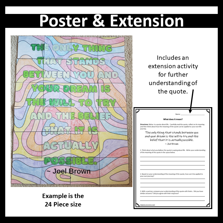 Growth Mindset Poster Collaborative with Critical Thinking Activity ...