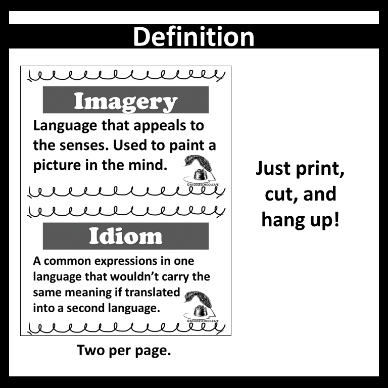 Figurative Language Word Wall Poster Set | Made By Teachers