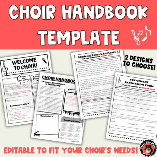 Choir Handbook Template - Fully Editable! | Made By Teachers