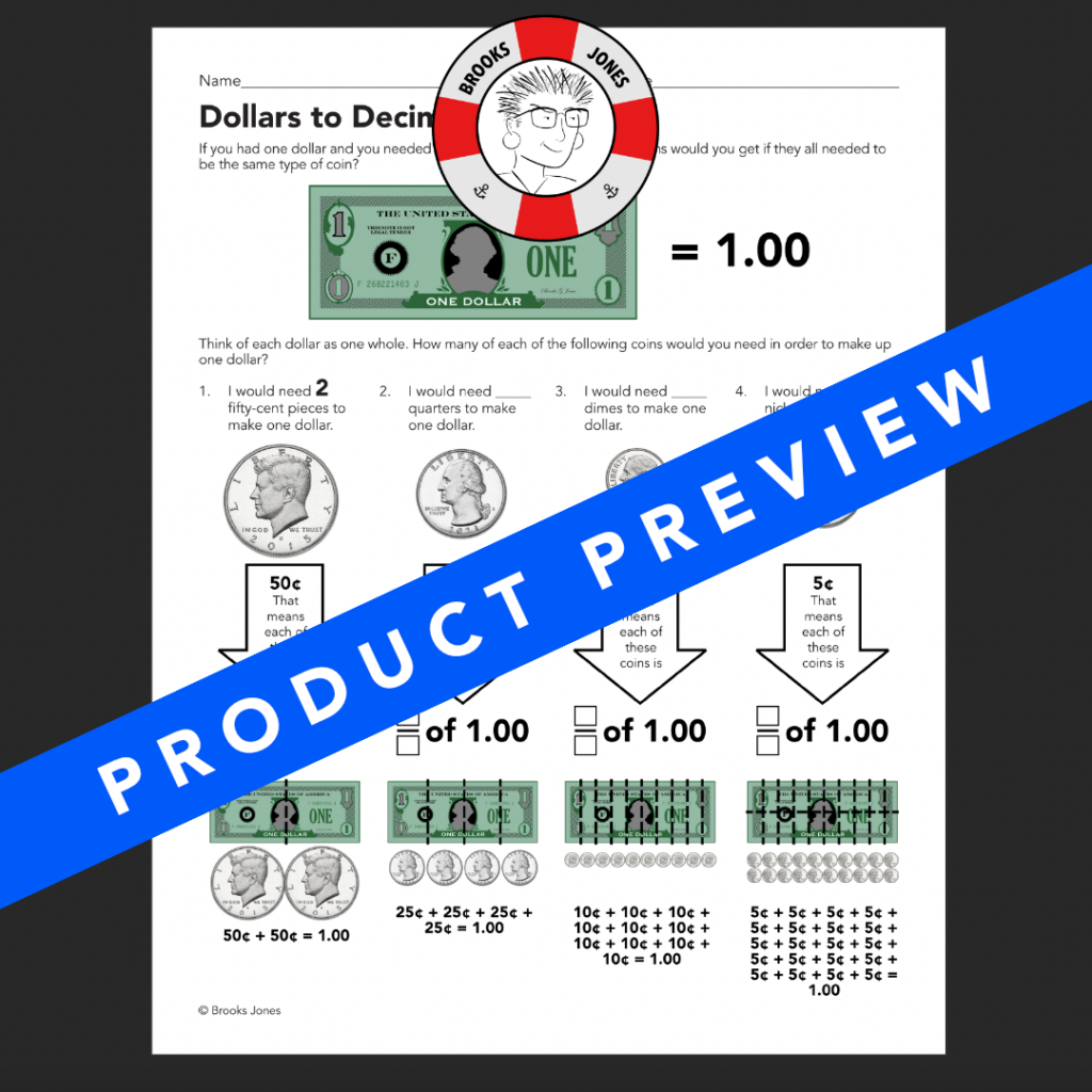 Dollars to Decimals: Introduction to Decimals Scaffolded Practice ...