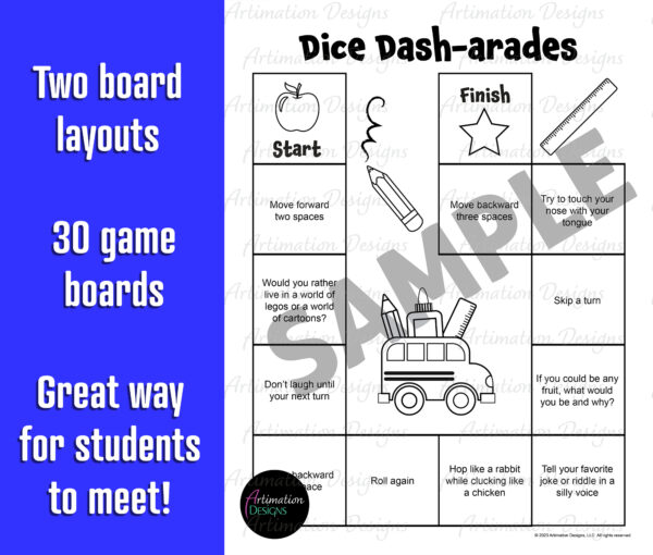 Back to School | Ice Breaker Dice Game | Charades | First Day of School ...