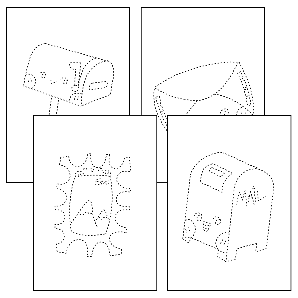 Mail Post Connect The Dots Worksheets, Mailbox How to Draw, Pencil ...