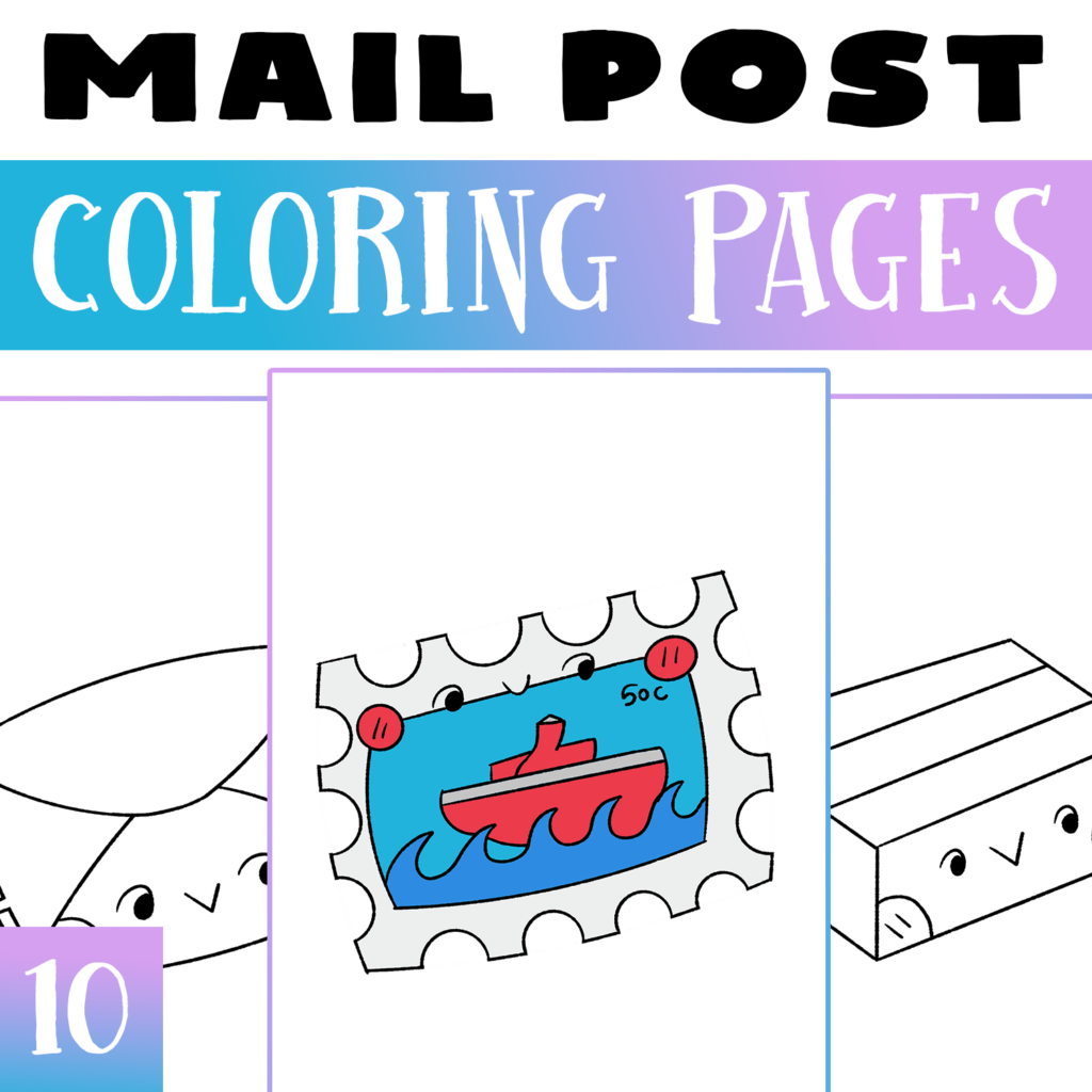 Mail Post Coloring pages, Mailbox Coloring Worksheets Activities ...