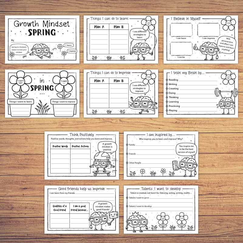 Growth Mindset | Spring (Spring Break) Mini Book | Made By Teachers