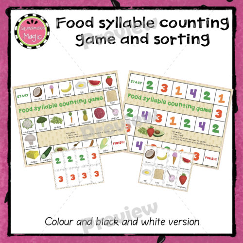 Garden syllable counting game and sorting - phonological awareness ...