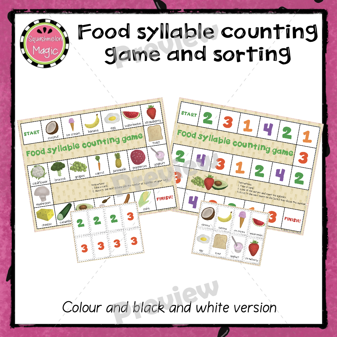 Halloween syllable counting game and sorting - phonological awareness ...