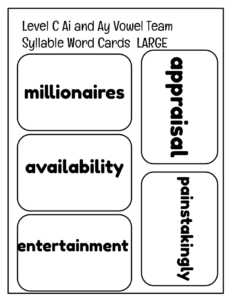 Decoding Vowel Teams in Multisyllabic Words intervention activities ...