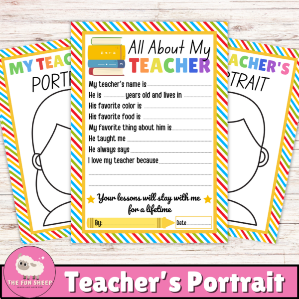 Teacher’s Portrait | All about my Teacher Questionnaire - Teacher ...