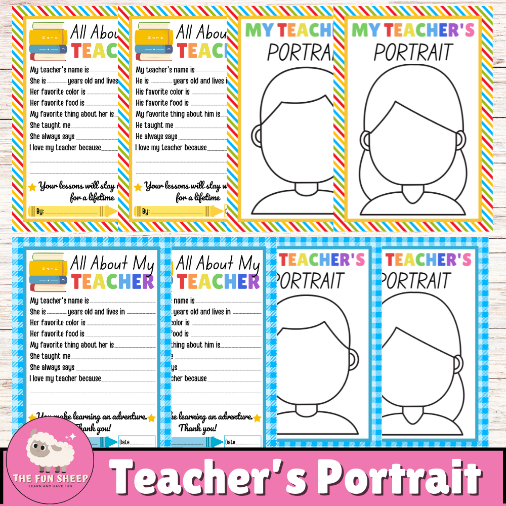 Teacher’s Portrait | All about my Teacher Questionnaire - Teacher ...