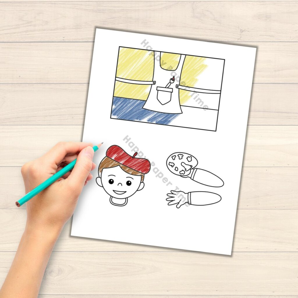 Artist Painter toilet paper roll craft Printable Career Day Community ...