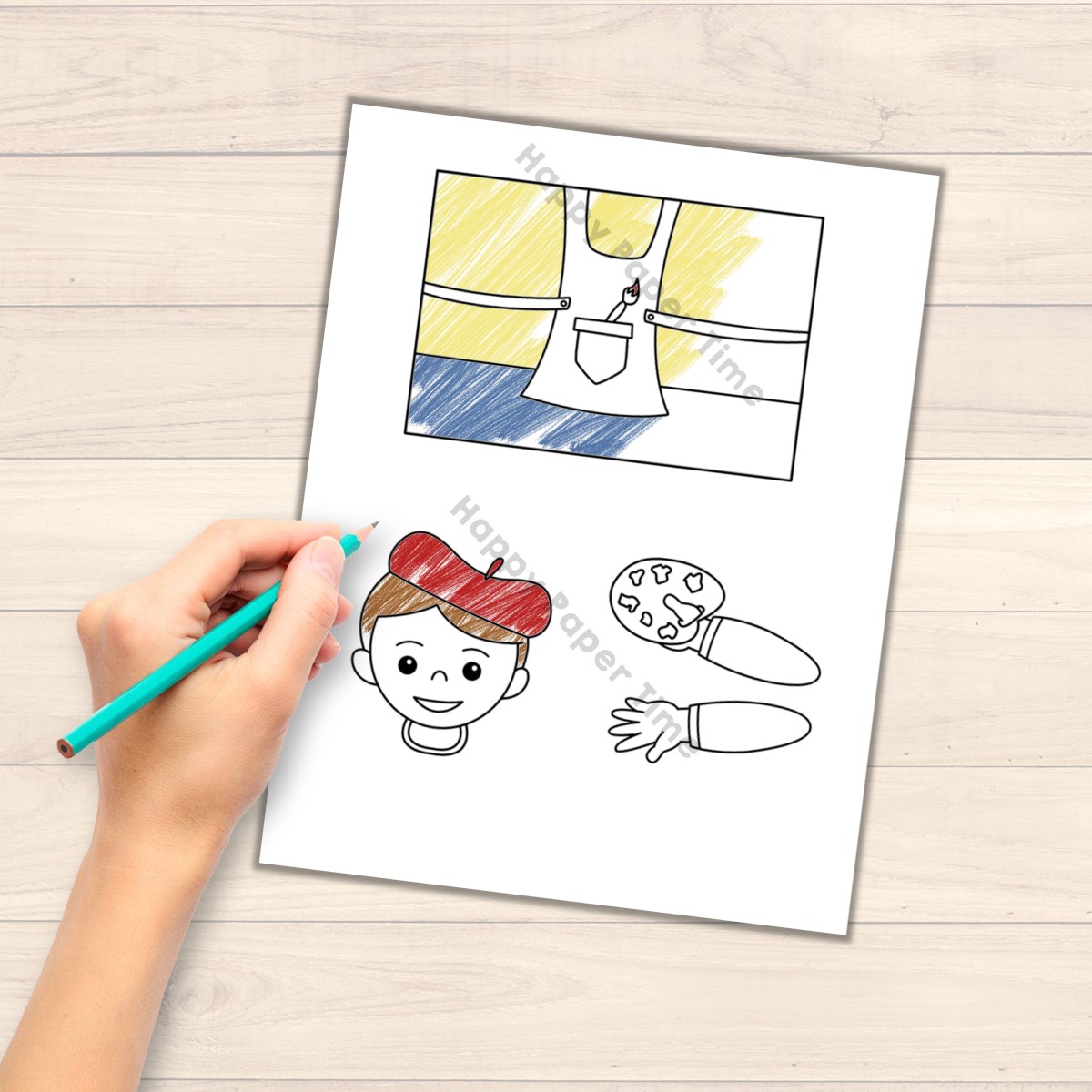 Artist Painter toilet paper roll craft Printable Career Day Community ...