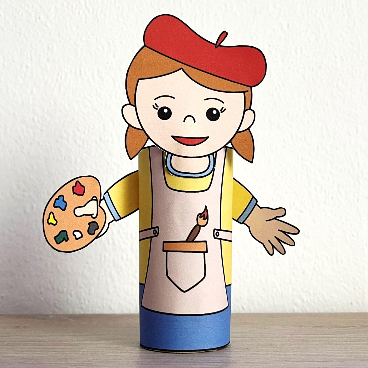 Artist Painter toilet paper roll craft Printable Career Day Community ...