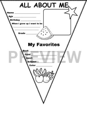 All About Me Pennant | Made By Teachers