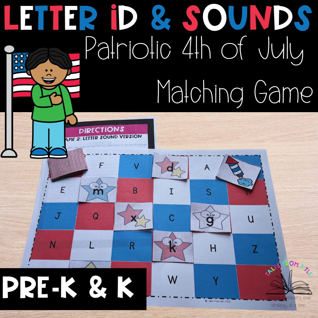 Letter Identification & Sounds Intervention or Center Game - 4th of ...