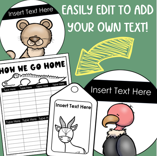 How We Go Home Dismissal Clip Chart End of the Day Jungle Safari ...